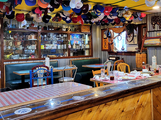 The dining area feels like the coolest family reunion you've ever attended, minus the awkward conversations with distant relatives.