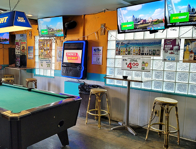 The entertainment area offers pool tables and cold beer &ndash; where strangers become friends over friendly competition and shared island vibes.