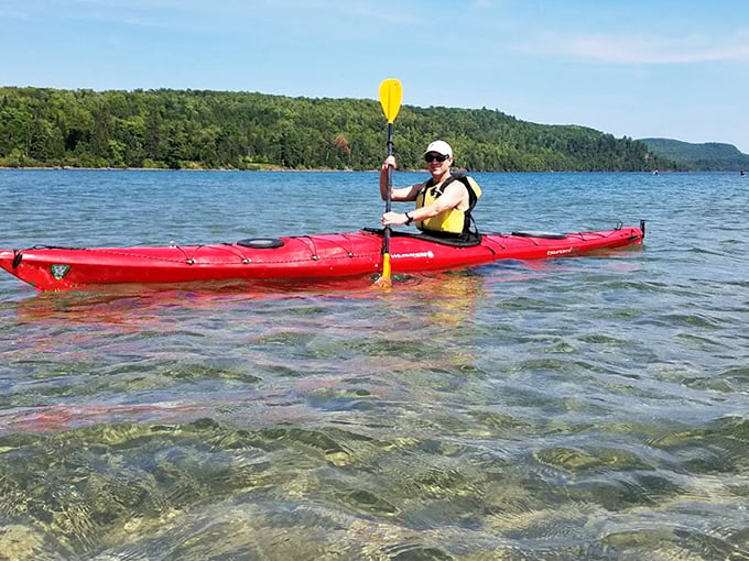 Kayaking on water so clear it seems you're floating on air &ndash; just add sunshine and subtract office stress.