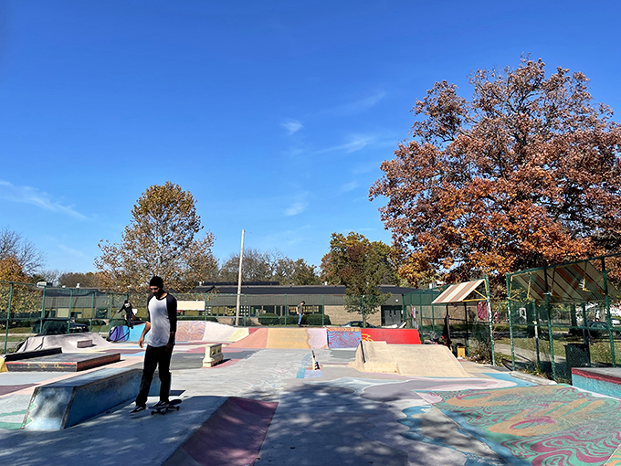 Skateboarders find their canvas at the local park, where concrete ramps and colorful graffiti create an urban playground for wheeled acrobatics.