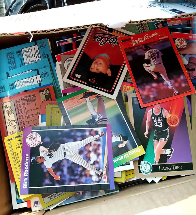 Baseball legends and basketball heroes frozen in time &ndash; these vintage sports cards awaken nostalgia for afternoons spent trading treasures.