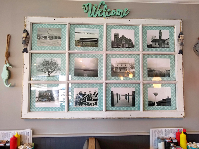 Local history frames the walls, reminding diners they're part of something bigger than just a meal.