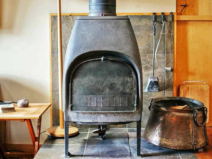 This wood-burning stove doesn't just warm the space, it creates that magical ambiance that makes cabin memories last forever.