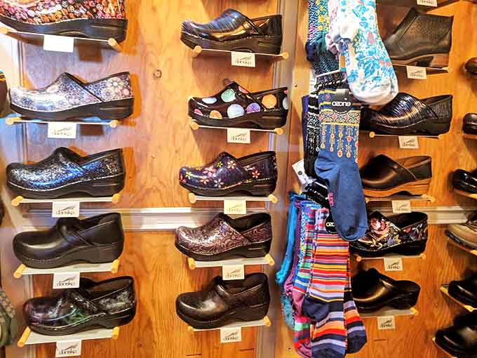 Dansko clogs and socks: The butik's colorful collection of Sweden's famous footwear proves comfort and style aren't mutually exclusive concepts.