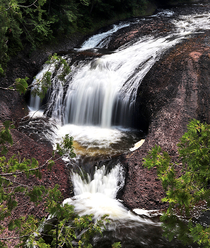 Hypnotic power &ndash; the continuous flow of water has shaped these channels over thousands of years, a patient artist working in stone.
