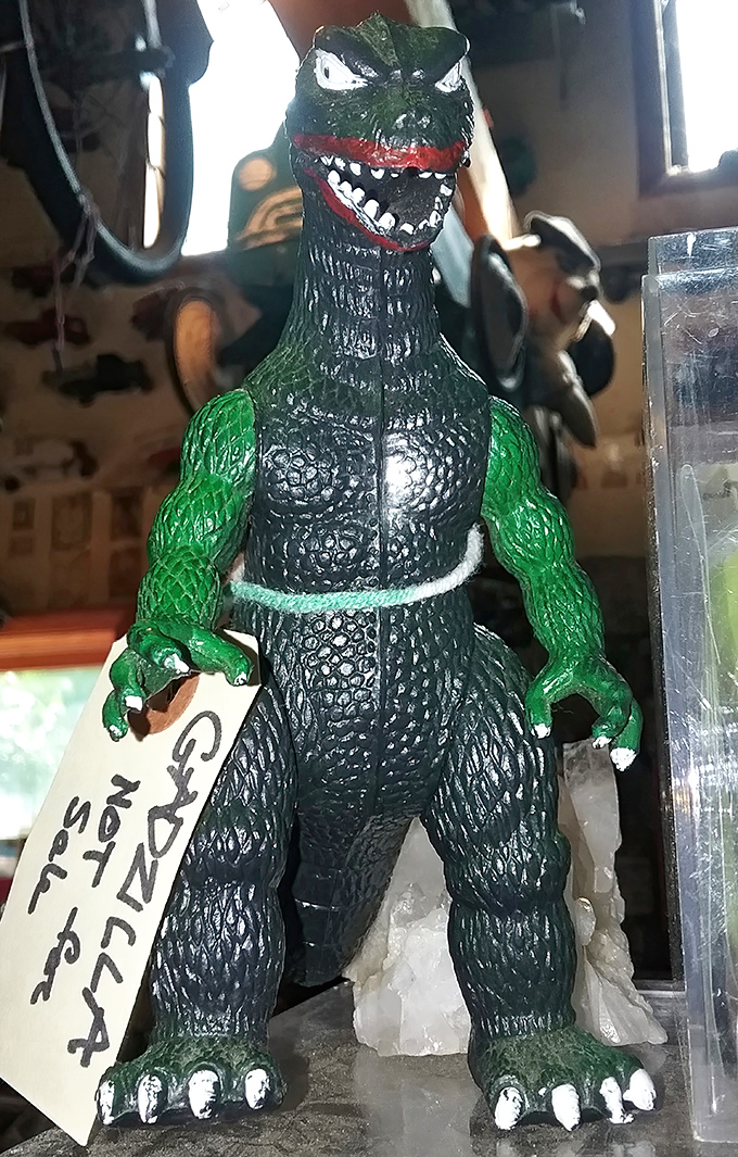 Even Godzilla needs a museum home! This vintage monster figure reminds us how pop culture has always shaped our playthings and childhood imaginations.