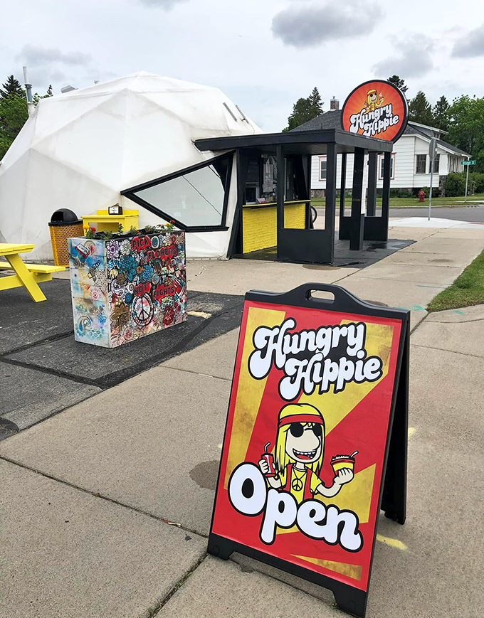 The sign says "Open" but what it really means is "Come on in, we've been expecting you, and yes, we have exactly what your hungry soul needs."