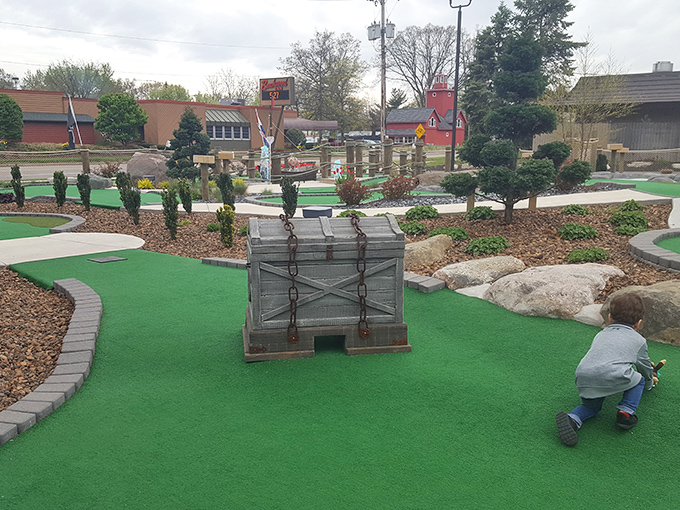 Pirates Landing Mini Golf invites putters of all ages to navigate its whimsical obstacles, where family rivalries are born and nurtured.