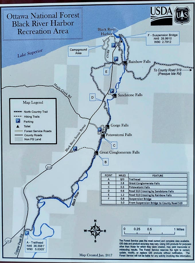 The treasure map to watery wonders! This guide to Black River Harbor Recreation Area reveals the location of Michigan's most spectacular liquid assets.
