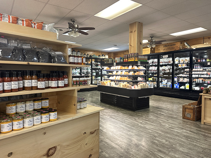 The refrigerated aisles stock products that tell the story of Upper Peninsula food culture &ndash; curated selections that speak to regional tastes and traditions.