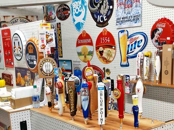 Beer signs and tap handles create a museum of drinking history &ndash; when logos were art and every brand had its own distinctive shape.