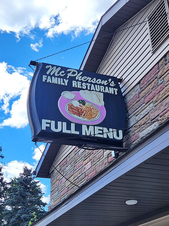 Under blue Michigan skies, the McPherson's sign promises simple pleasures that never go out of style – good food served with genuine hospitality.
