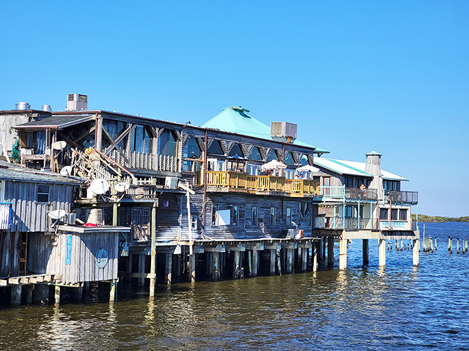 Steamers rises from the water like a weathered sea captain's dream &ndash; part restaurant, part time machine to Old Florida.