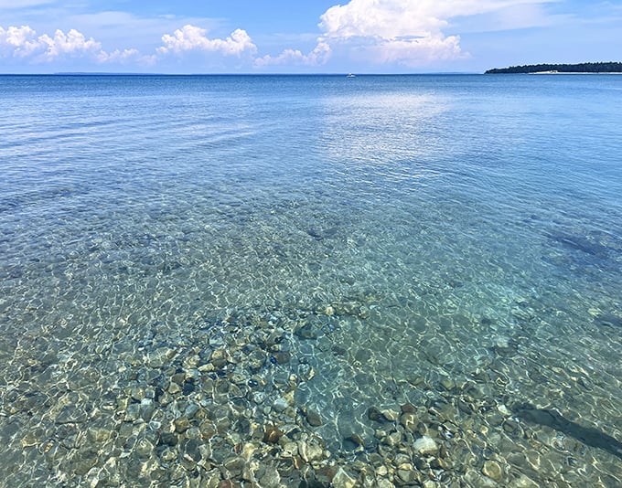 A natural mosaic of stones polished by centuries of wave action &ndash; better than any man-made art installation.
