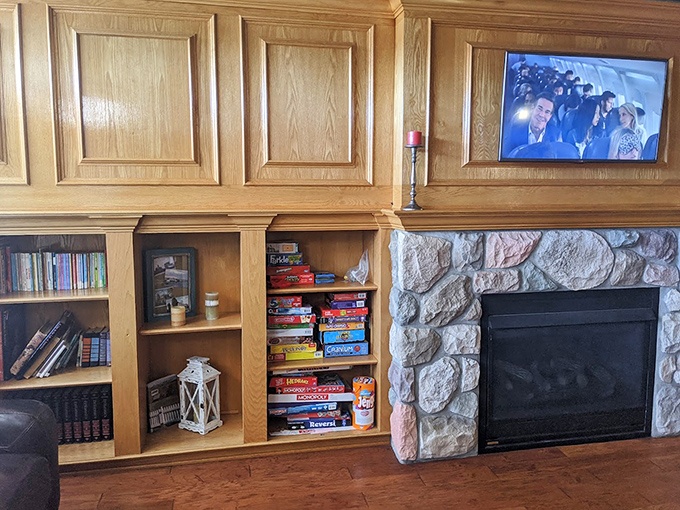 Family rivalries and laughter find their home in this cozy corner where screen time surrenders to Scrabble showdowns.