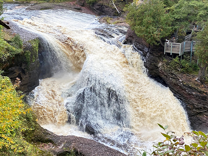 After heavy rains, the falls transform from gentle beauty to thunderous power, demonstrating water's remarkable ability to reshape even the hardest stone.