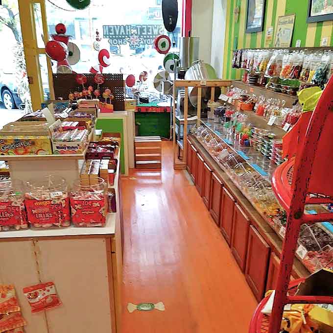 Vibrant walls and wooden floors create the perfect backdrop for what can only be described as an adult's permission slip to act like a kid.