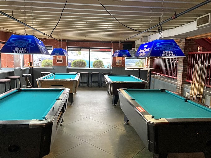 Pool tables await for post-dinner entertainment &ndash; because calories don't count when you're playing billiards.