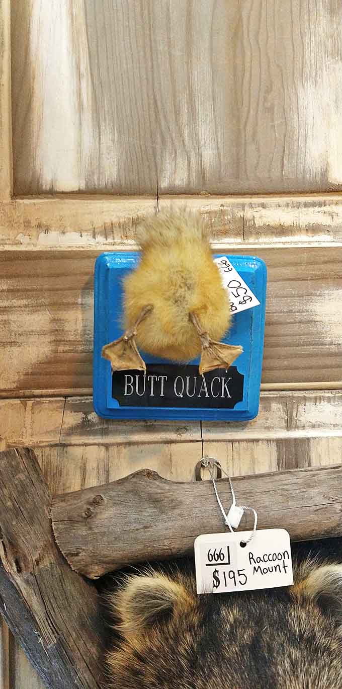 "Butt Quack" delivers exactly what the name promises &ndash; a backwards duckling that's become the shop's unofficial mascot.