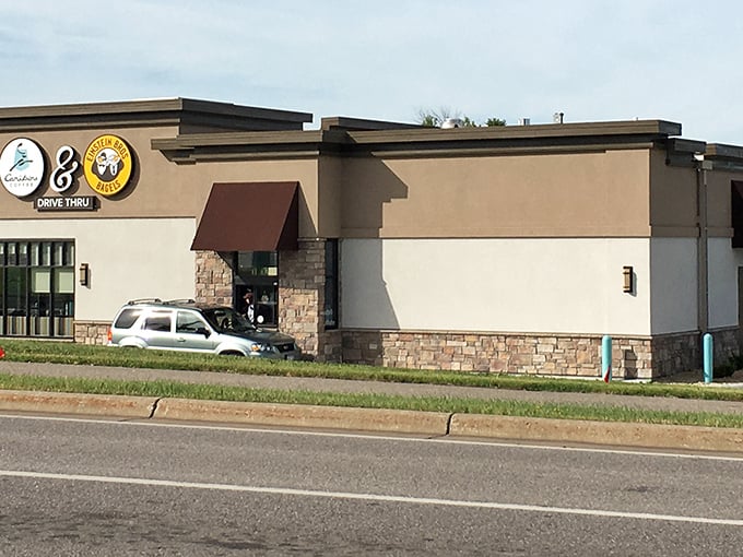 This coffee shop combines two essential small-town services &ndash; caffeine and conversation &ndash; in a cozy drive-thru setting perfect for Buffalo's climate. 