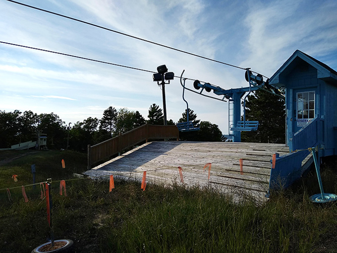 Chairlift Loading Area: The gateway to gravity-defying adventures. Where everyday worries are left behind and replaced with more immediate concerns&mdash;like not falling.