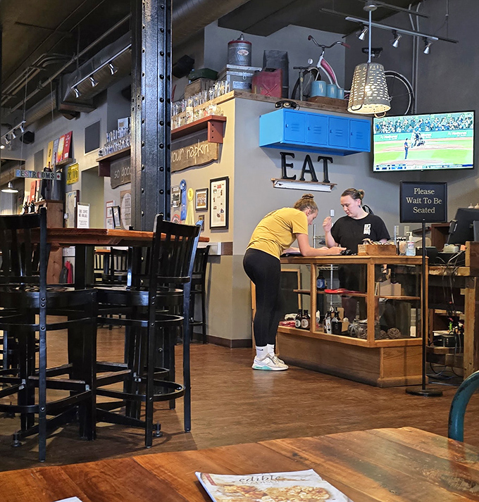 The host stand welcomes hungry visitors to what might be the best food decision they'll make all year.