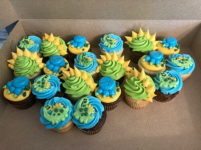 Jurassic Park meets baking brilliance with these playful prehistoric treats &ndash; proof that this bakery doesn't take itself too seriously, except when it comes to flavor.