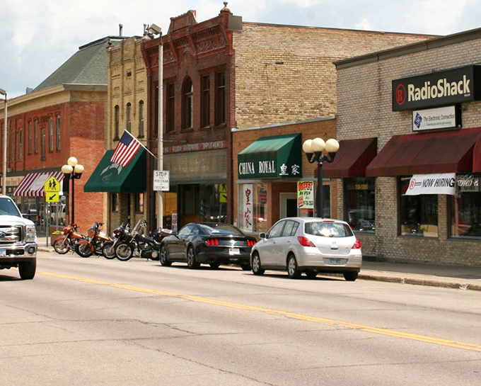 China Royal restaurant occupies a historic storefront, where Czech heritage meets multicultural dining options in this evolving small town.