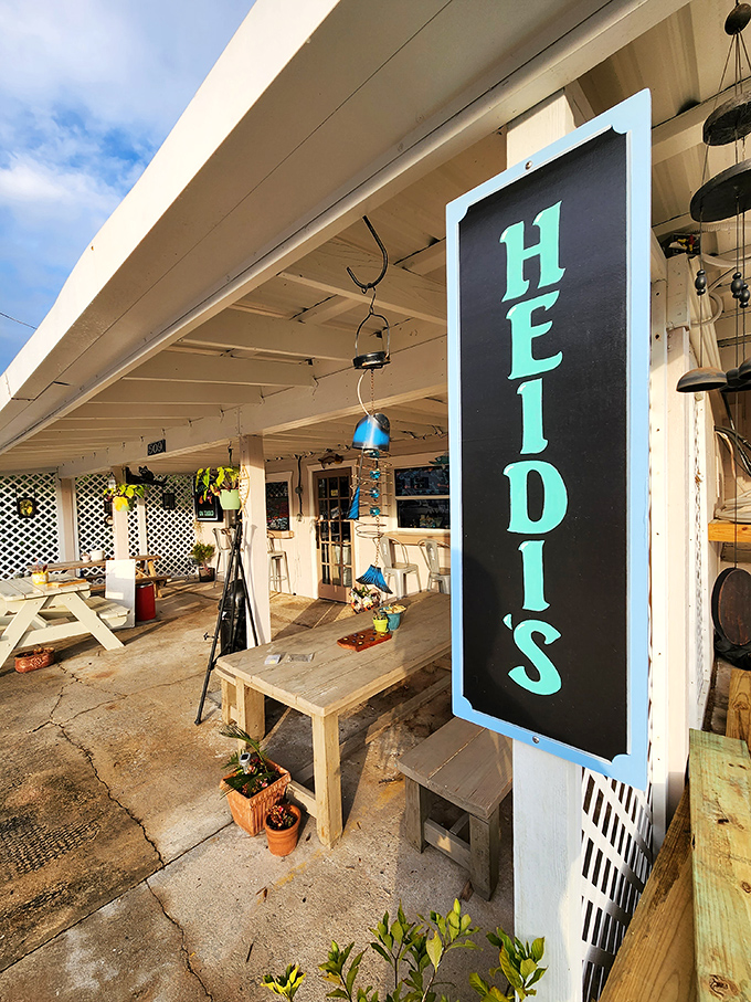 FishBonz on Third invites passersby to pause for refreshments with its turquoise sign promising the kind of coastal hospitality that comes with sea breezes.