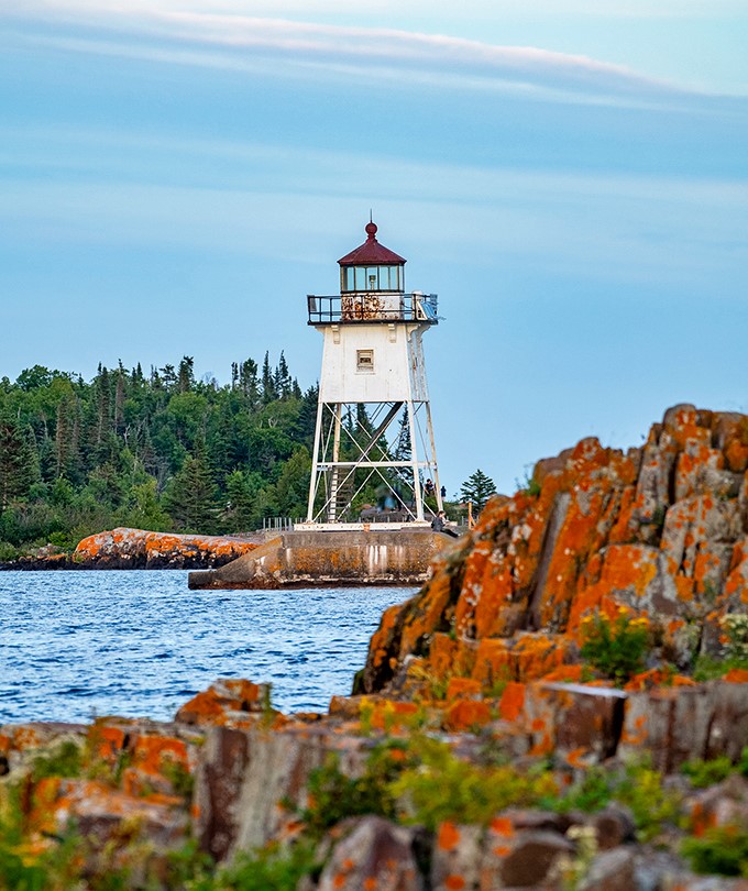 Grand Marais Lighthouse watches over the harbor, a steadfast guardian against Superior's legendary temperamental moods.