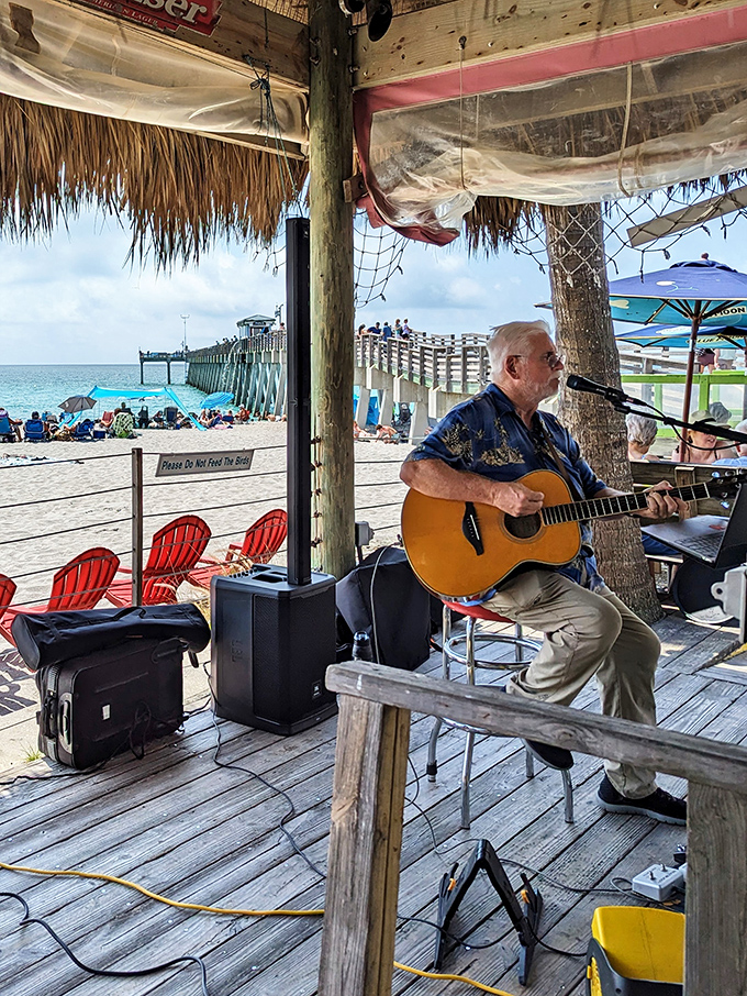 Nothing says Florida vacation like acoustic tunes and sun! The sound of classic rock perfectly complements the crashing waves.