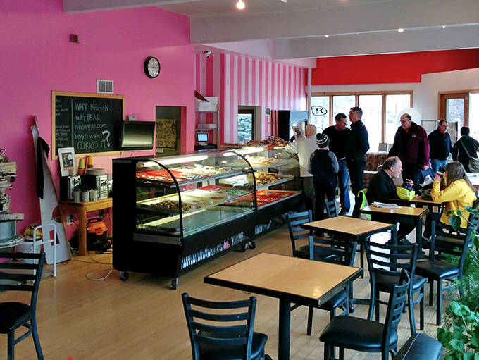 Weekend warriors line up for their sugar fix – the wait isn't just worth it, it's part of the experience where donut stories are exchanged.