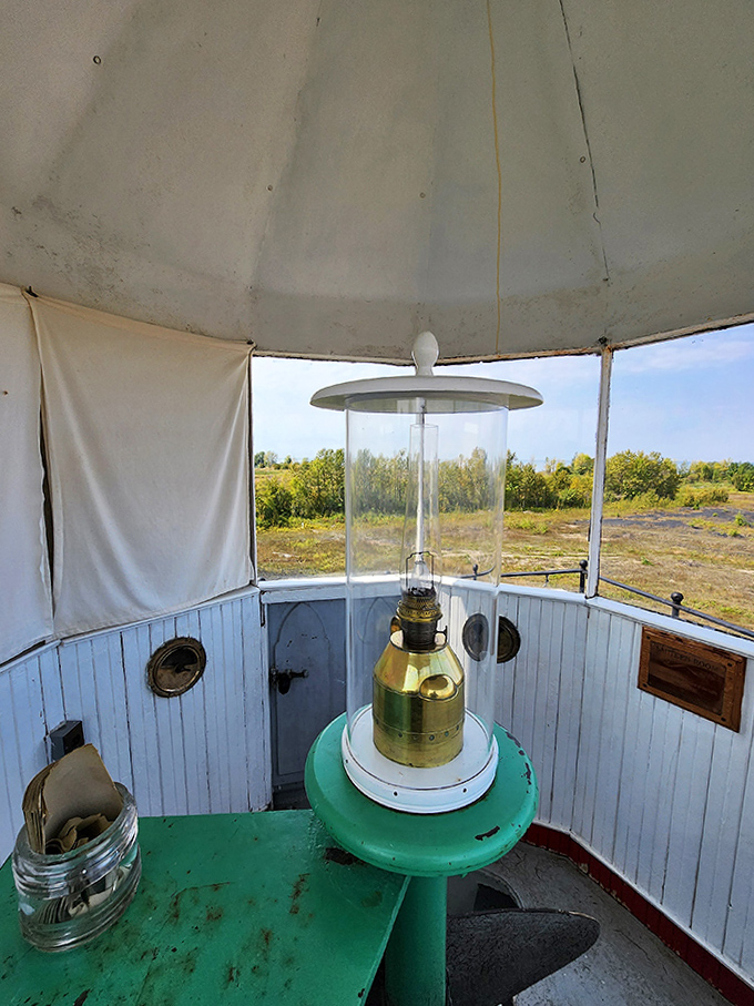 This isn't just any lamp &ndash; it's the technological marvel that saved countless lives, focusing light across dark waters when GPS was science fiction.