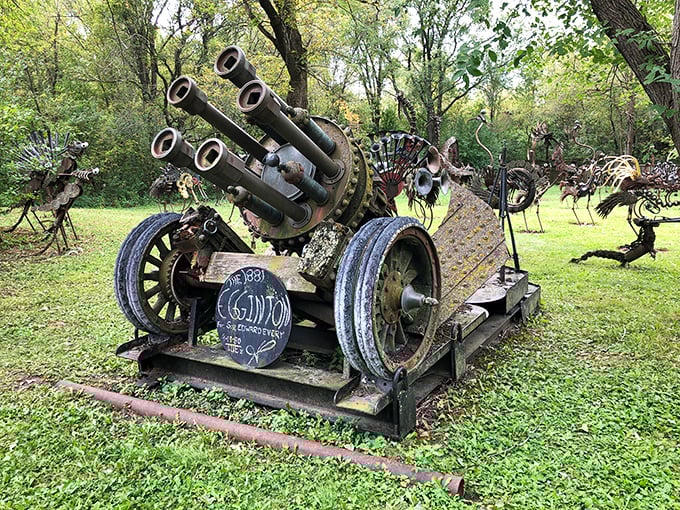 This bizarre cannon-like creation looks like it could launch signals to distant galaxies or perhaps just confuse the neighbors.