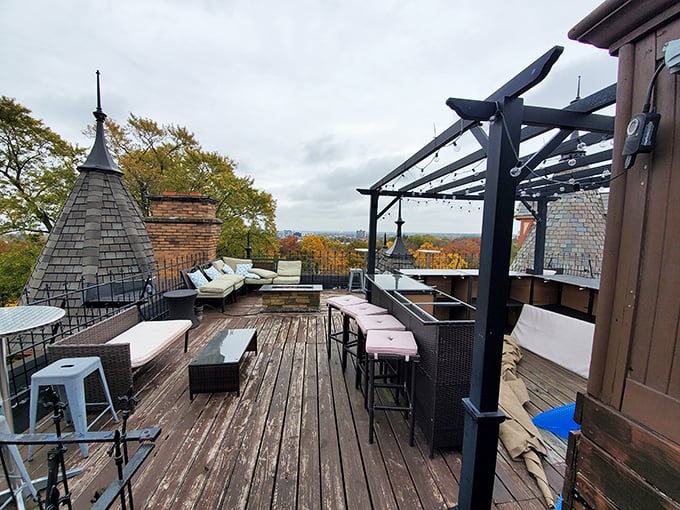 The rooftop deck offers views that are absolutely killer, in the best possible way.