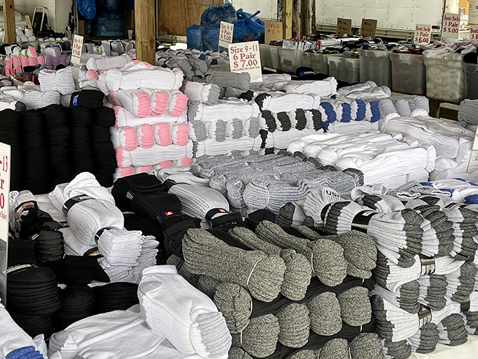 Sock stock that would make even Marie Kondo's organizational heart skip a beat. White, black, and everything between!