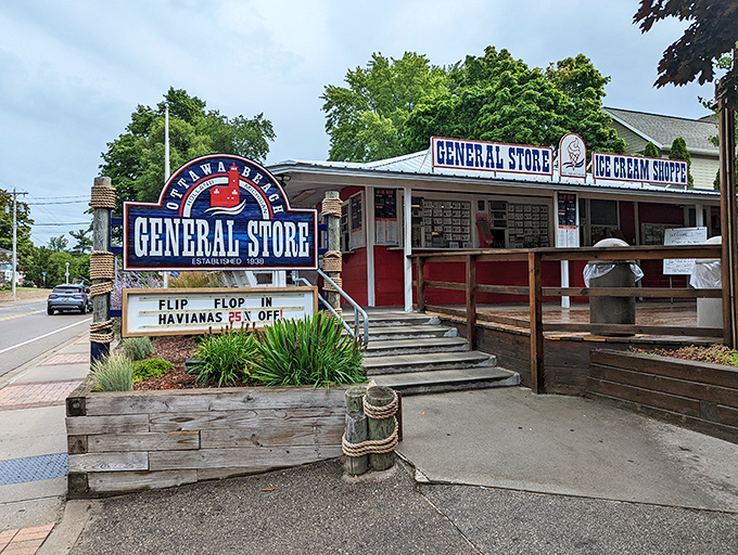 The Ottawa Beach General Store &ndash; where flip-flops are currency and ice cream is considered an essential food group.