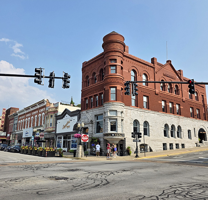 This handsome brick building houses one of Manistee's beloved gathering spots, where locals and visitors mingle over craft beverages.