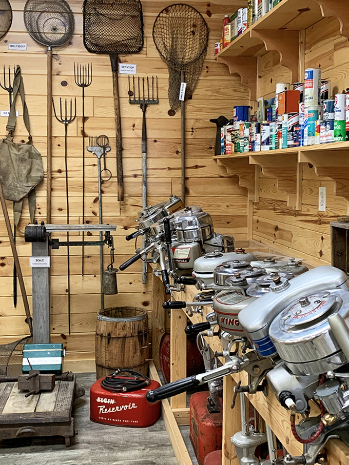 Vintage engines aren't displayed for Instagram &ndash; they're conversation pieces connecting generations of lake-loving Michiganders who understand their significance.