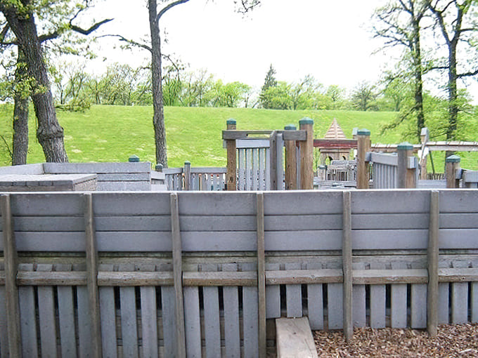These wooden walls aren't just barriers &ndash; they're castle fortifications in imaginary sieges or the boundaries of magical kingdoms in young minds.