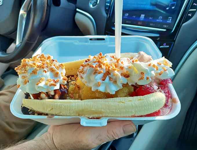 Purple and white cookie sandwiches lined up like edible dominos, waiting to fall into the hands of lucky customers.