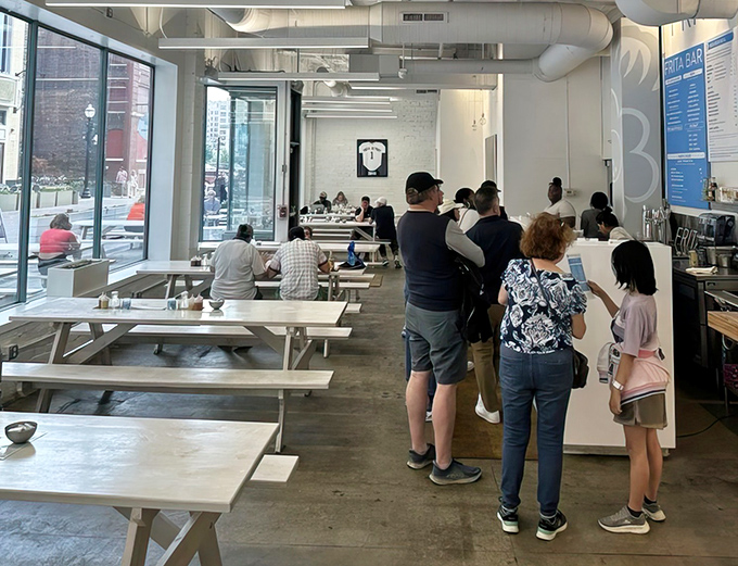 A diverse crowd of diners proves Frita Batidos' universal appeal &ndash; good food brings people together, whether you're in Havana or Detroit.