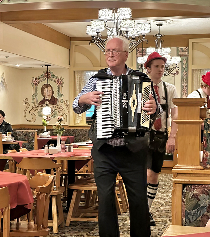 Live accordion entertainment proving that some stereotypes exist because they're actually delightful and we should embrace them.