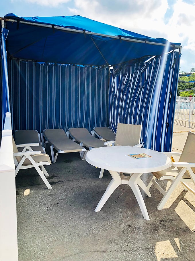 These cabana loungers aren't just chairs &ndash; they're thrones for water park royalty who've mastered the art of strategic relaxation between adventures.