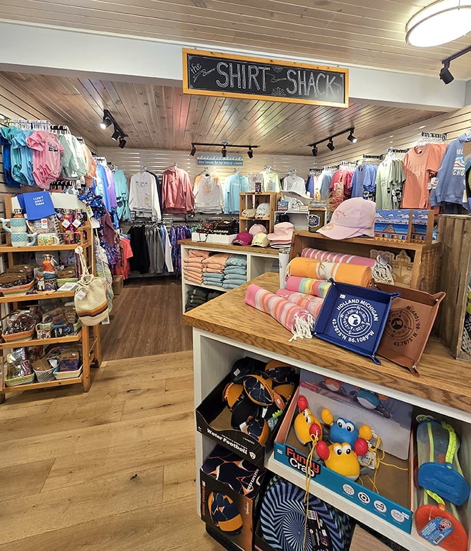 The "Shirt Shack" offers wearable memories &ndash; soft cotton souvenirs that let you take a piece of lakeside magic back to everyday life.