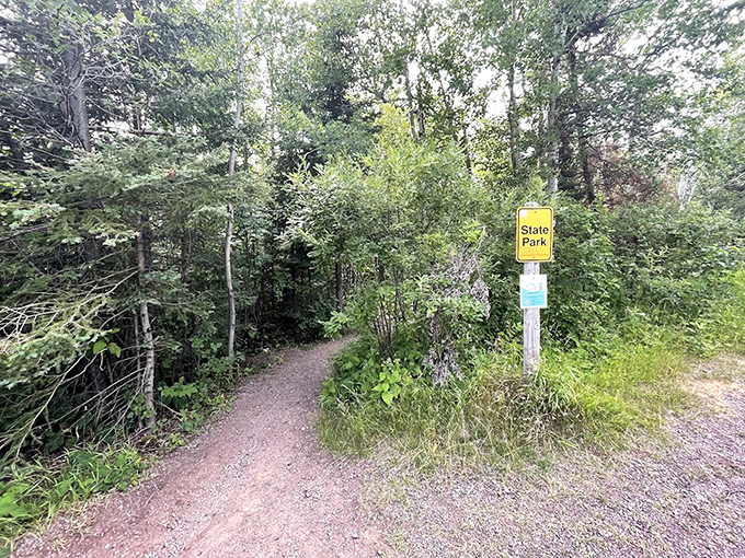 The humble state park sign: Minnesota's way of saying "something wonderful this way comes" without making a fuss about it.