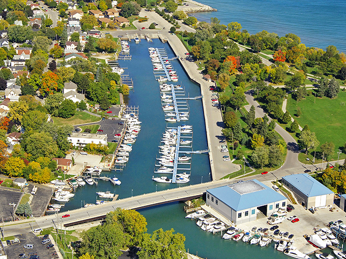 Kenosha's harbor bustles with boating activity, adding maritime charm to the beach experience and opportunities for water adventures.
