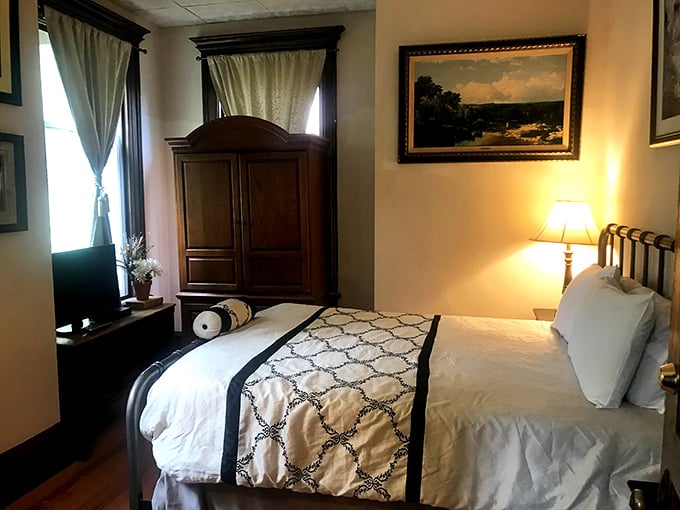 Guest rooms where the decor is Victorian but the Wi-Fi is thankfully modern.