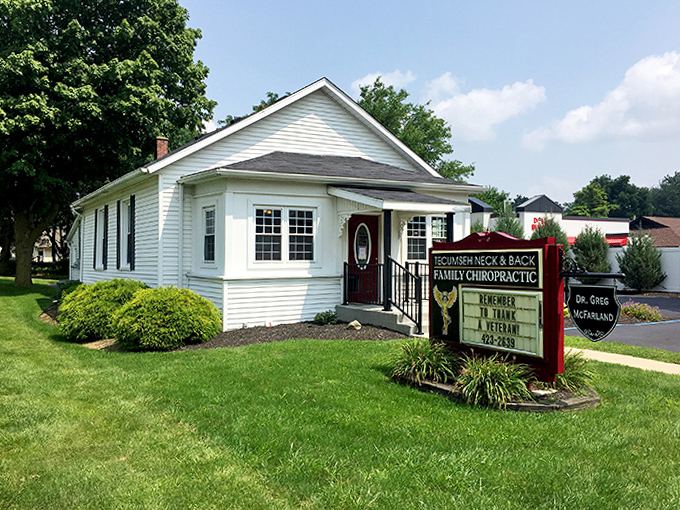 This chiropractic office in a converted home promises to straighten you out in surroundings that already feel therapeutic.