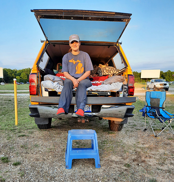 The ultimate movie fort &ndash; blankets, pillows, and your favorite snacks transform any vehicle into the coziest seat in the house.